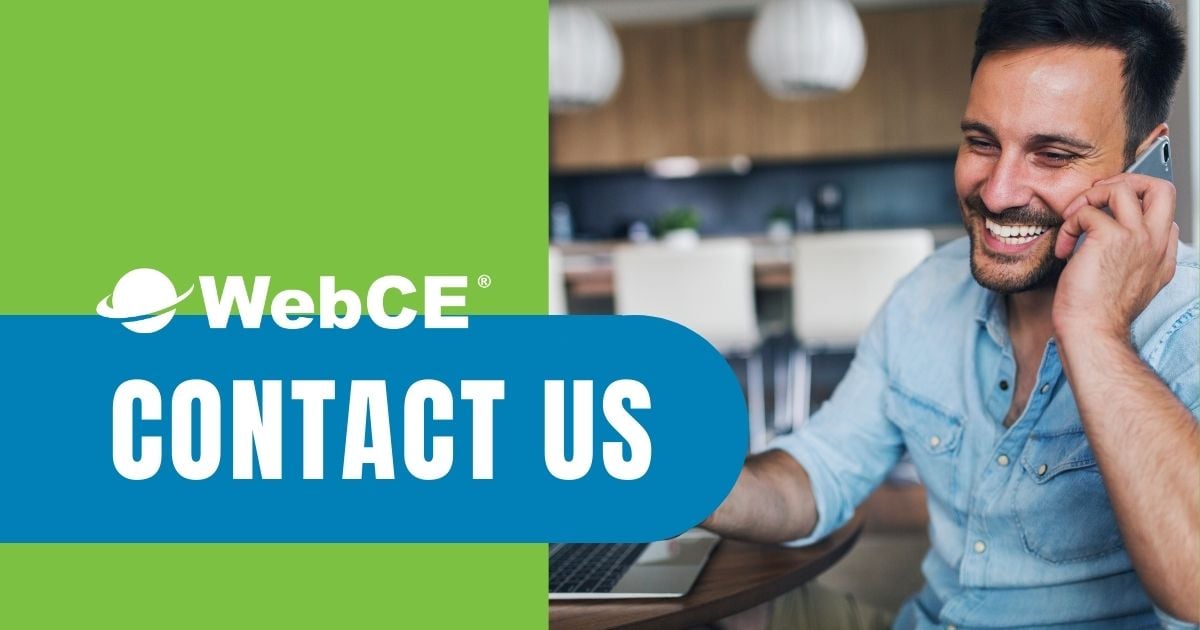 Contact Our Continuing Education Experts | WebCE